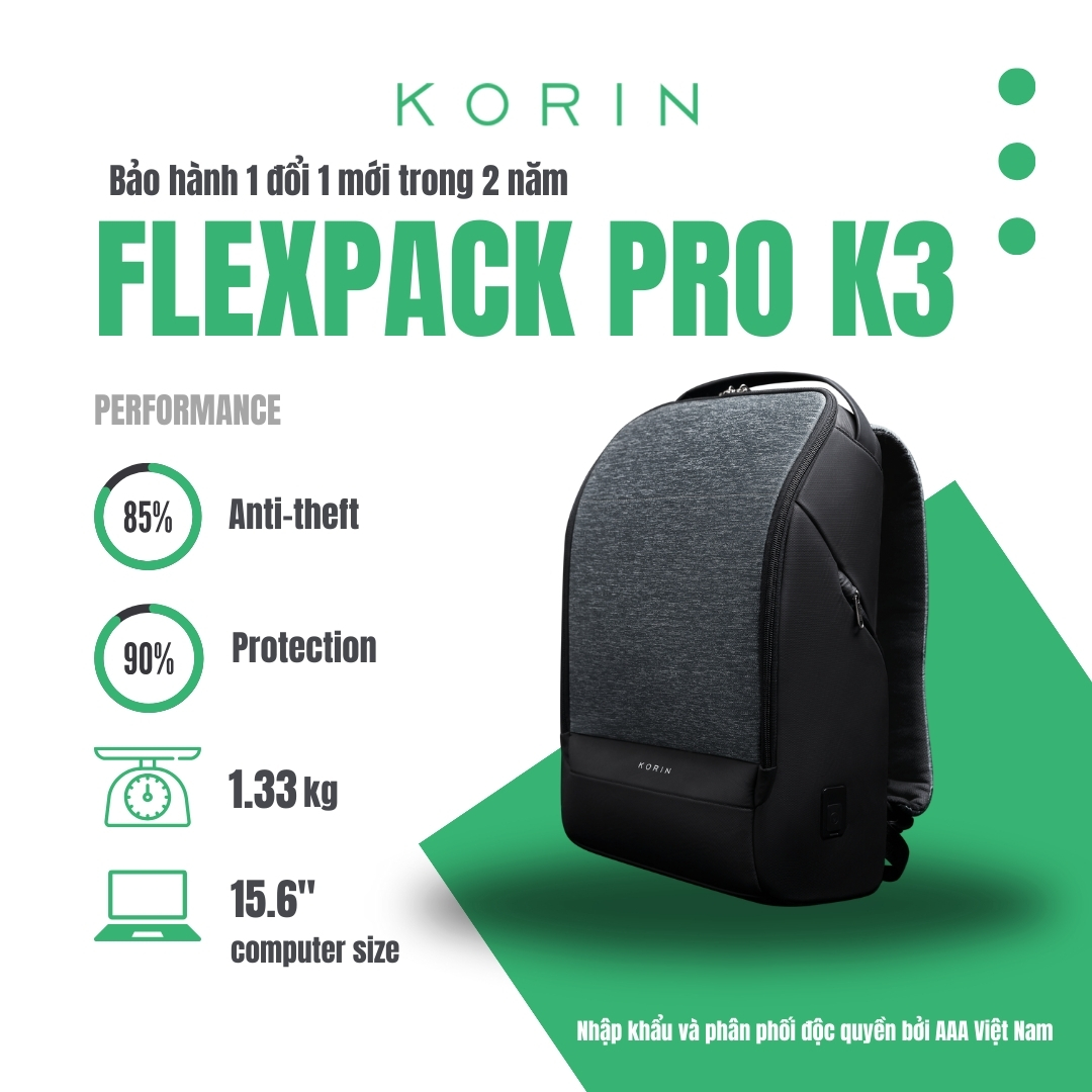 BALO KORIN FLEXPACK PRO K3 - KORINTECH.VN trân trọng thông báo